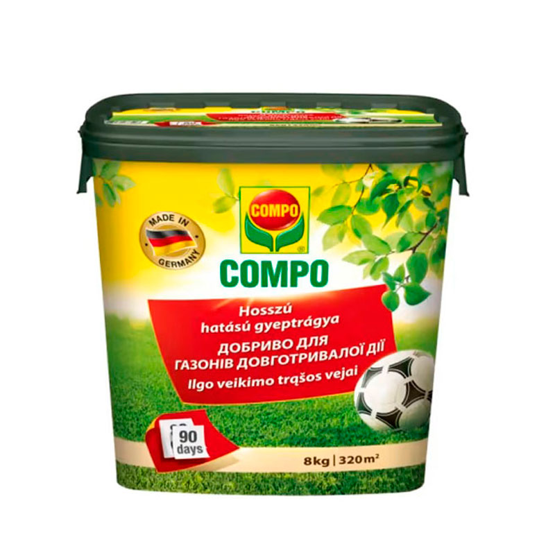 COMPO Тверде добриво тривалої дії для газонів 8 кг